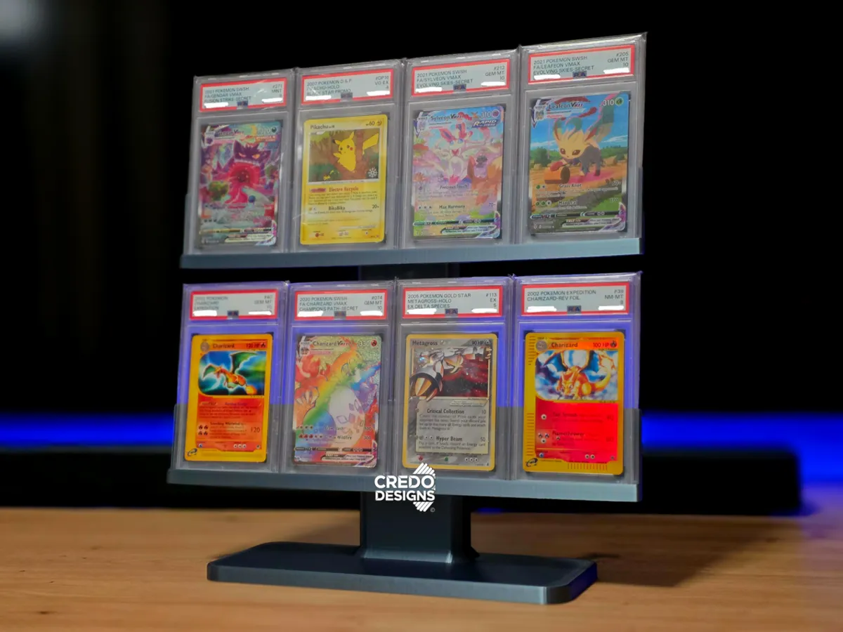 4x2 Pokémon PSA Slab Modern TCG Display-Ständer – Kostenloses 3D ...