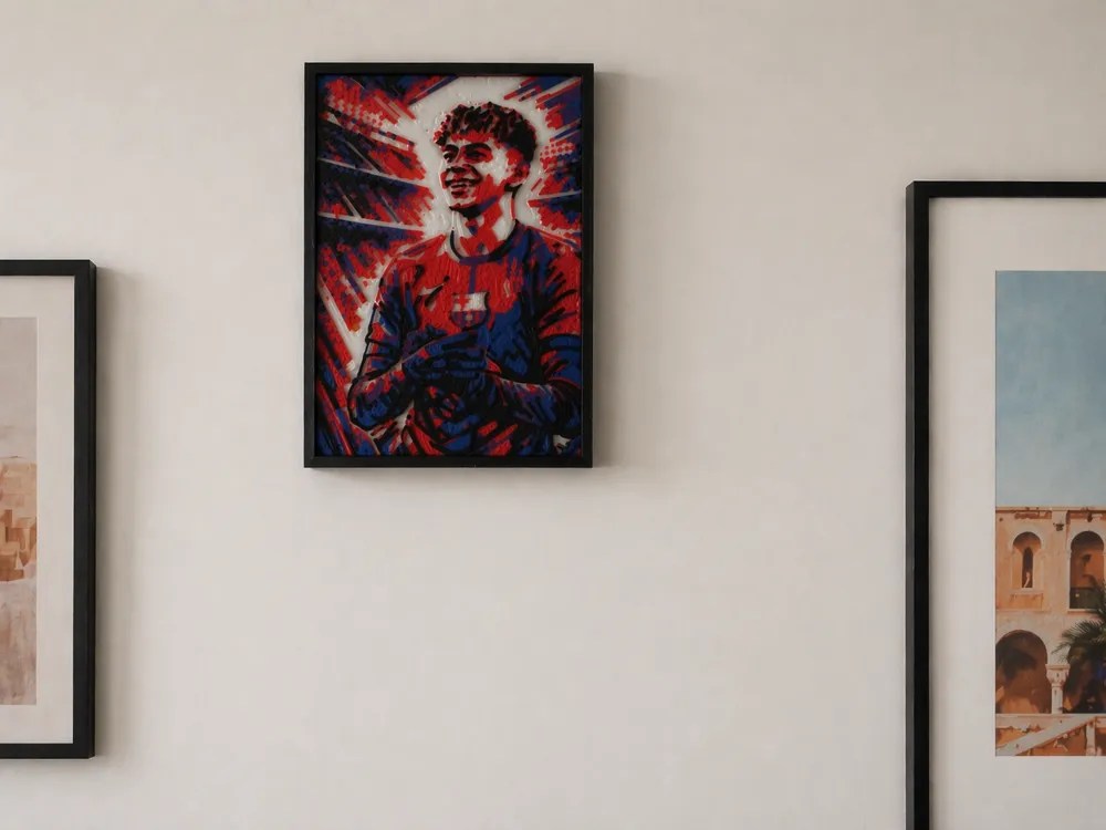 Lamine Yamal Football Wall Art - Free 3D Print Model - MakerWorld