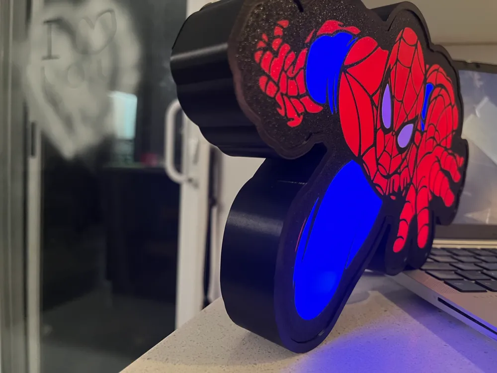 Crawling Spider-Man lightbox by Tommy Gun - MakerWorld