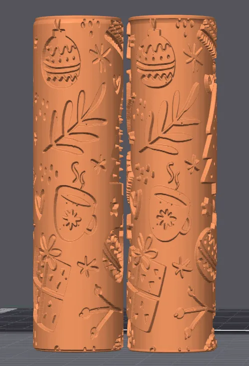 Rodillo de Textura V107 | Navidad II - Modelo de impresión 3D gratuito ...