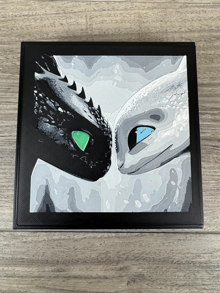 Toothless and Light Fury - Puzzle and Matching Lid by Canadian Gamer ...