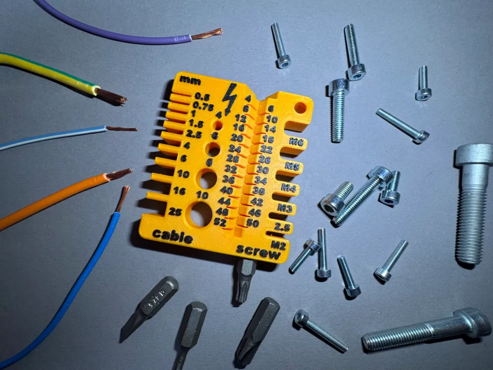 Wire & Screw Measurer Tool by Henry MakerWorld: Download Free 3D Models