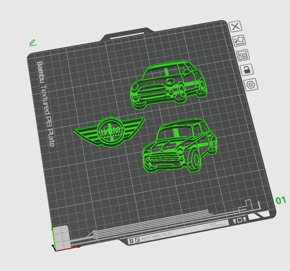 Mini cooper cookie cutter set by @Plko - MakerWorld