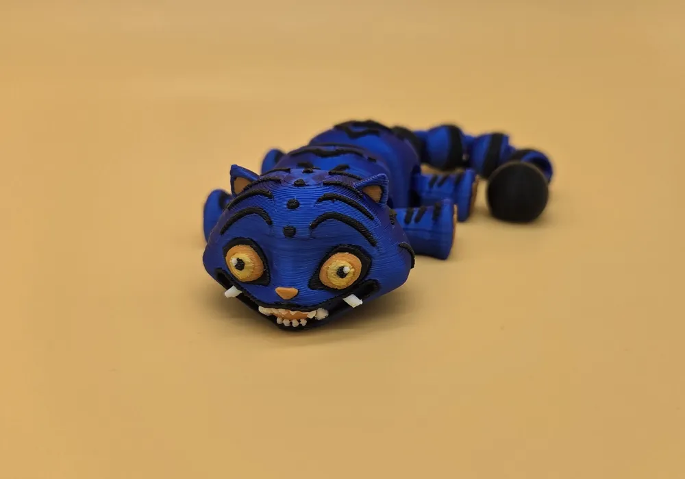 Articulated Derpy Tiger keychain or toy - Free 3D Print Model - MakerWorld