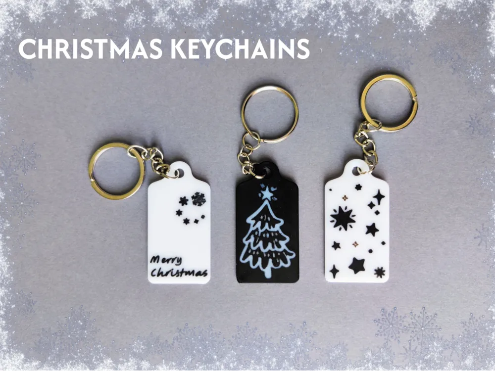 Elegant Christmas Keychains by lalou3D MakerWorld: Download Free 3D Models