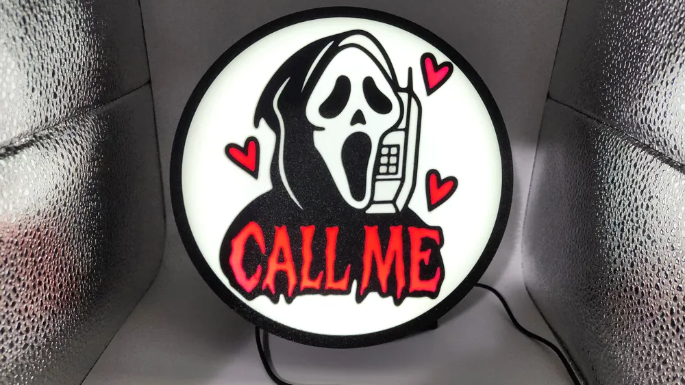 Ghost Face - Call Me - Light Box (2 Versions) by MayHem MakerWorld ...