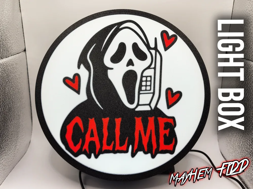 Ghost Face - Call Me - Light Box (2 Versions) by MayHem MakerWorld ...