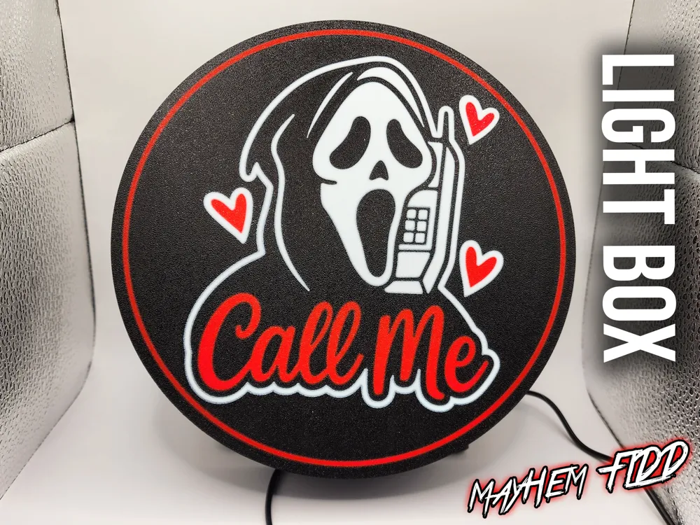 Ghost Face - Call Me - Light Box (2 Versions) by MayHem MakerWorld ...