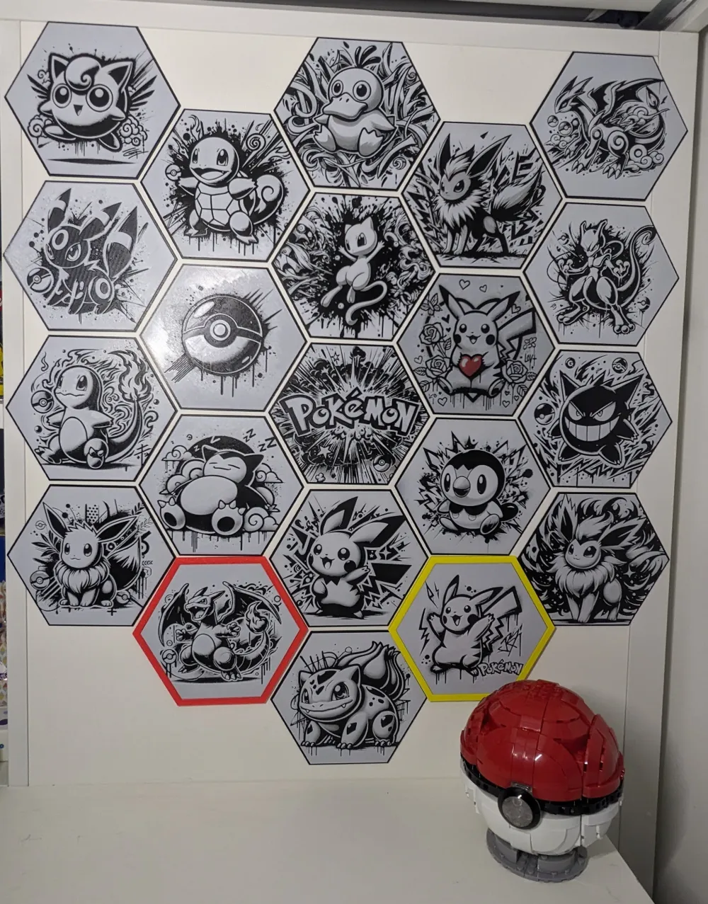 Pokemon Pikachu Hueforge Hex Hexagon by Seb3D MakerWorld: Download Free ...