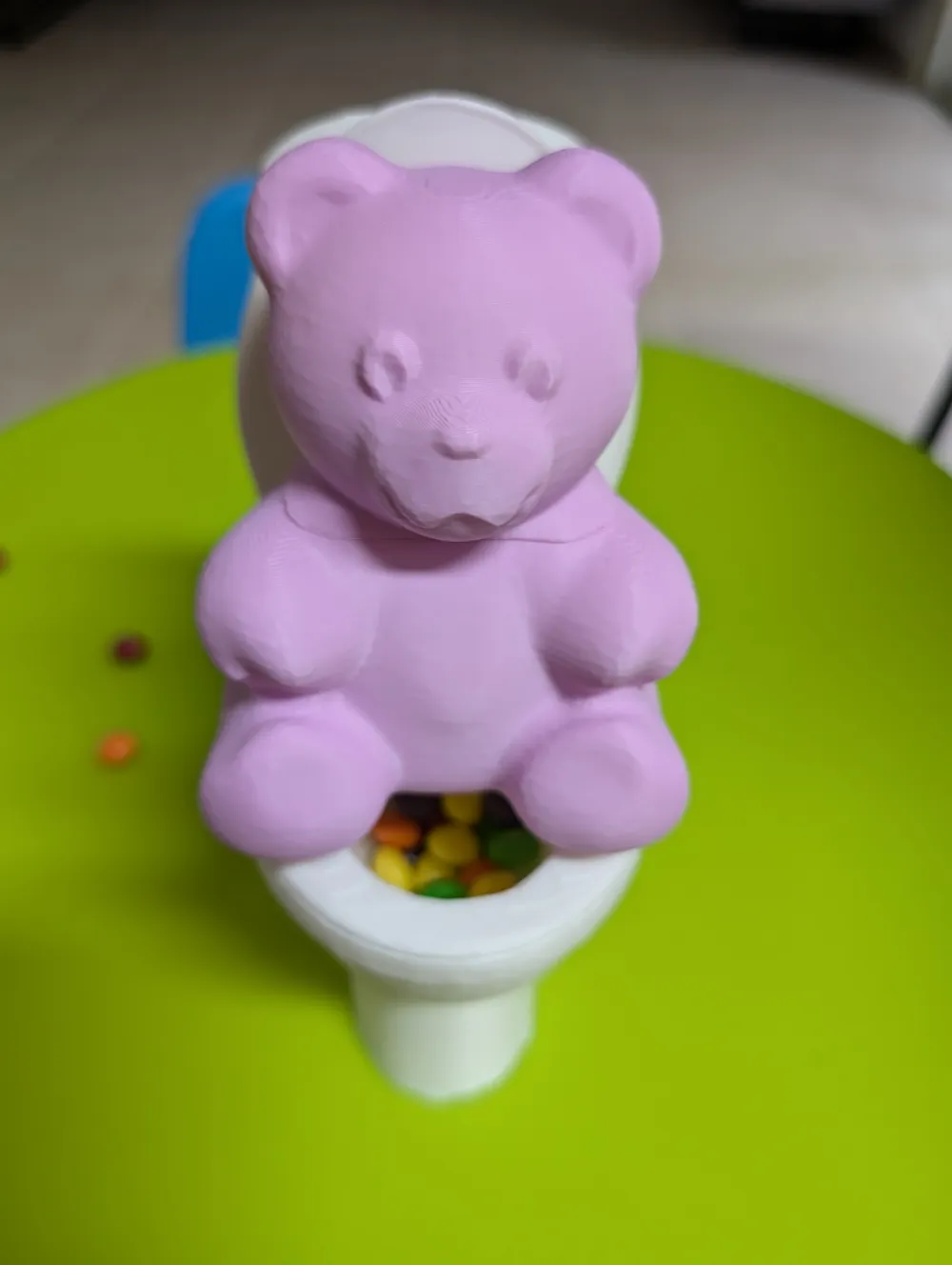 Gummy Bear Toilet candy Dispenser - Free 3D Print Model - MakerWorld