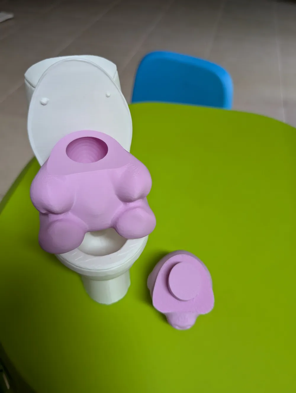 Gummy Bear Toilet candy Dispenser - Free 3D Print Model - MakerWorld