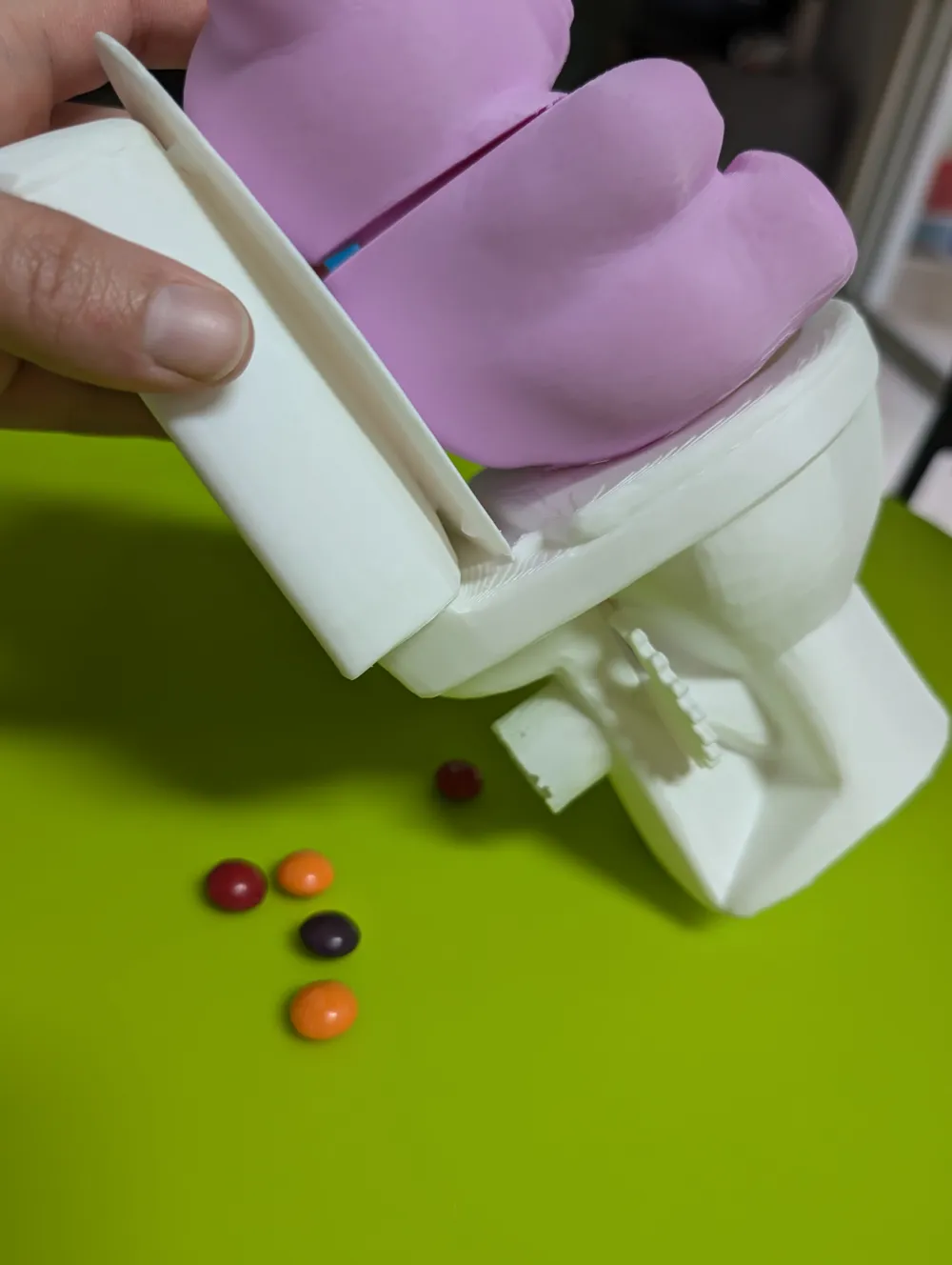 Gummy Bear Toilet candy Dispenser - Free 3D Print Model - MakerWorld