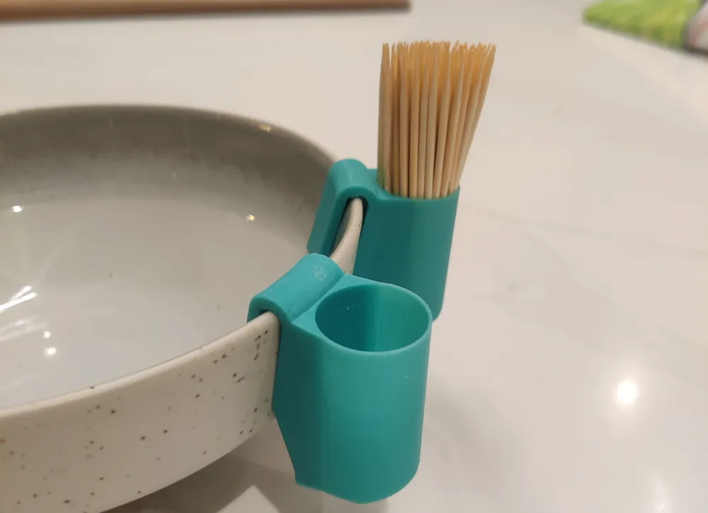 Bowl-Mounted Toothpick Holder by user_3878442500 - MakerWorld