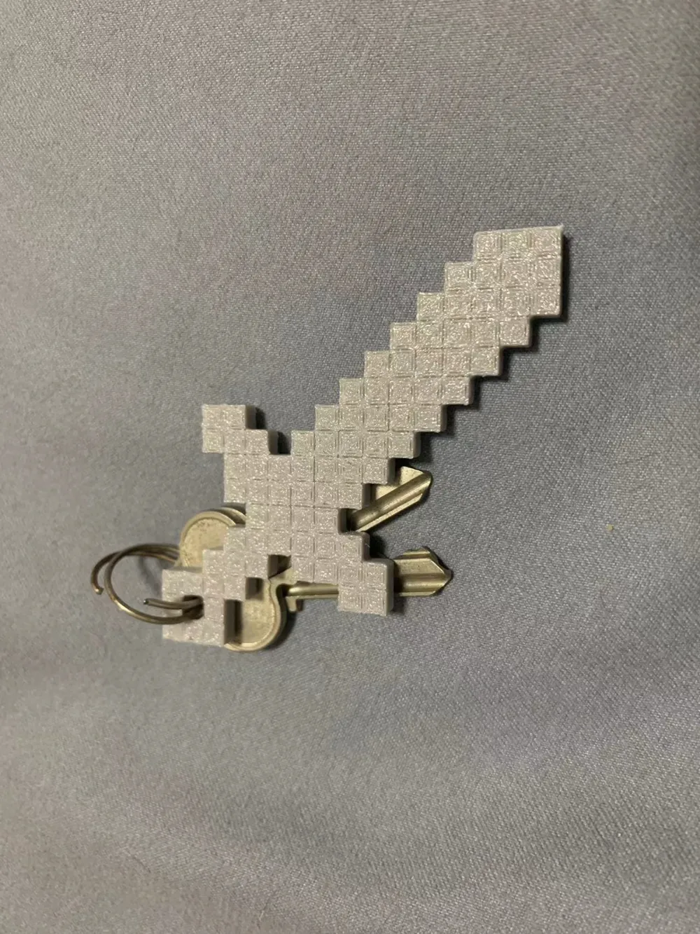 Minecraft Diamond Sword Keychain我的世界钻石剑挂件 by Hajimi - MakerWorld