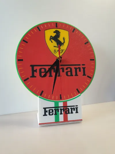 Ferrari F1 clock, on the wall or on the table by Jendapce - MakerWorld