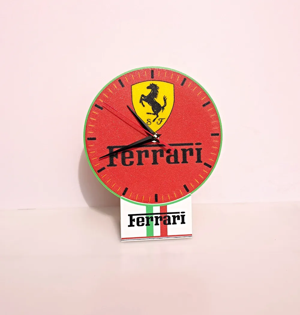 Ferrari F1 clock, on the wall or on the table by Jendapce - MakerWorld
