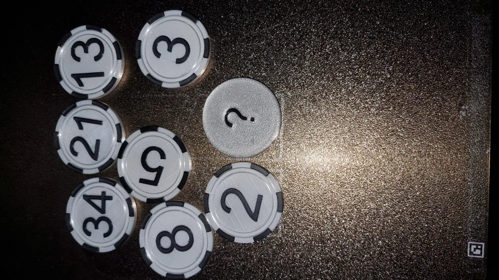 Scrum Poker Chips - Fibonacci Sequence by Swoodie - MakerWorld