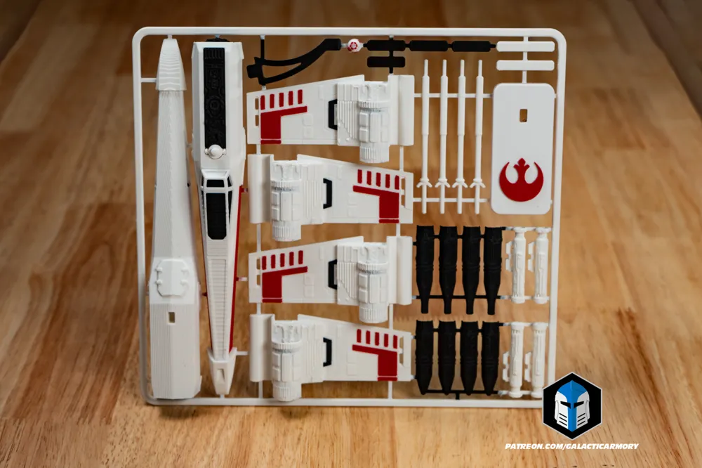 X-Wing Kit Card by Galactic Armory MakerWorld: Download Free 3D Models