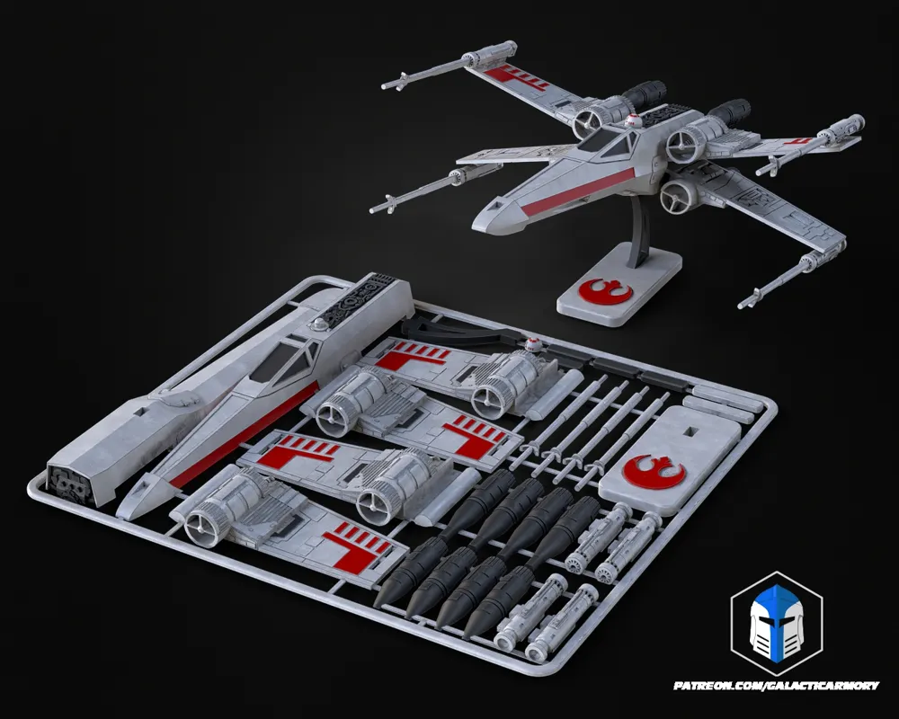 X-Wing Kit Card by Galactic Armory MakerWorld: Download Free 3D Models
