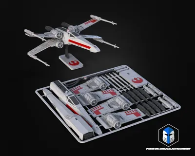 X-Wing Kit Card by Galactic Armory MakerWorld: Download Free 3D Models