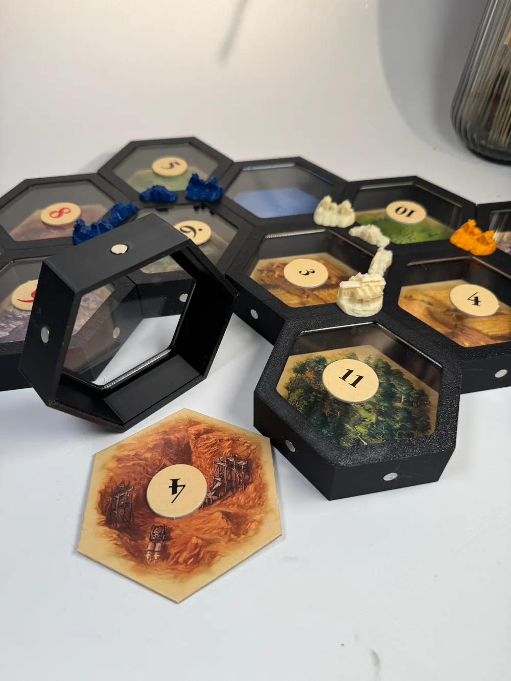 3D Catan Acrylglas magnetic Hexagon Tiles by N3D-Design - MakerWorld