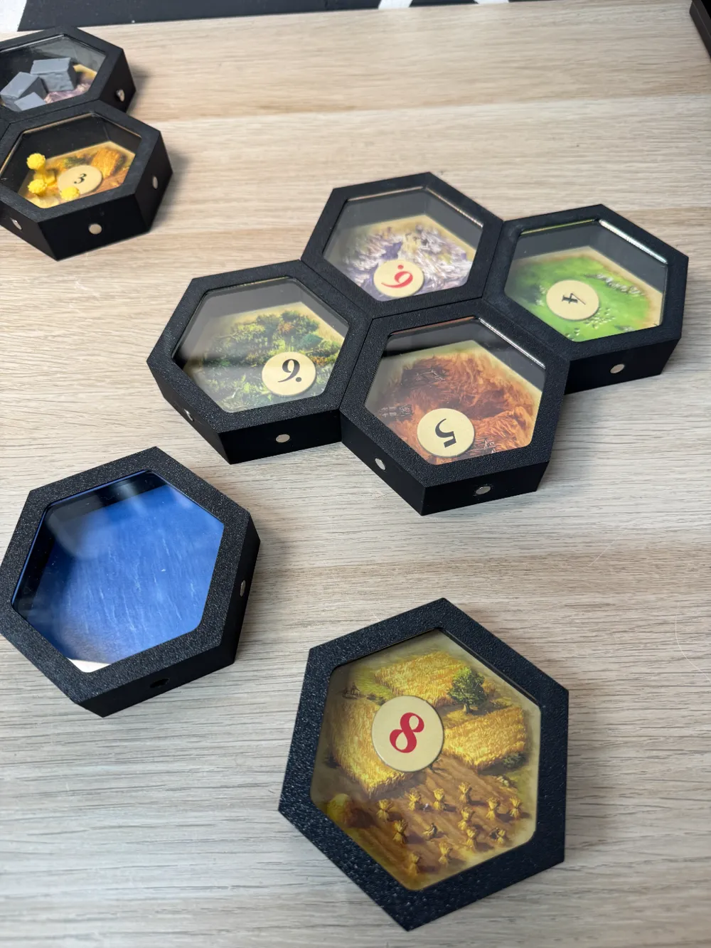 3D Catan Acrylglas magnetic Hexagon Tiles by N3D-Design - MakerWorld
