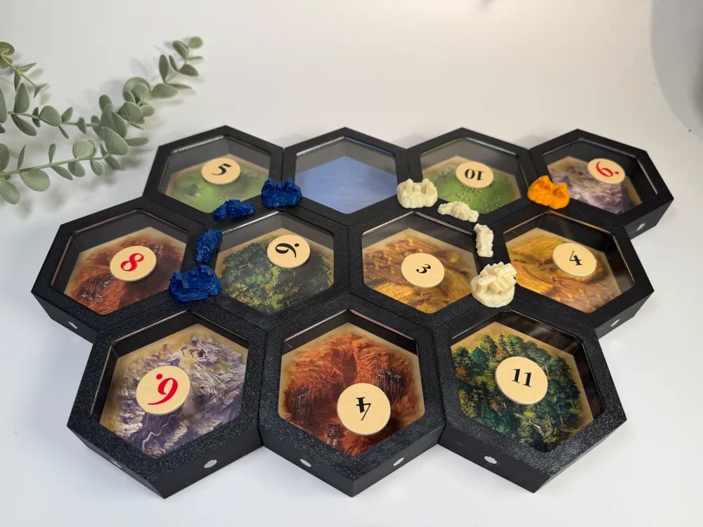 3D Catan Acrylglas magnetic Hexagon Tiles by N3D-Design - MakerWorld