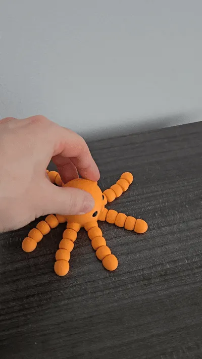 Flexi Octopus Toy - Wiggly Octopus Fidget Toy - Free 3D Print Model ...