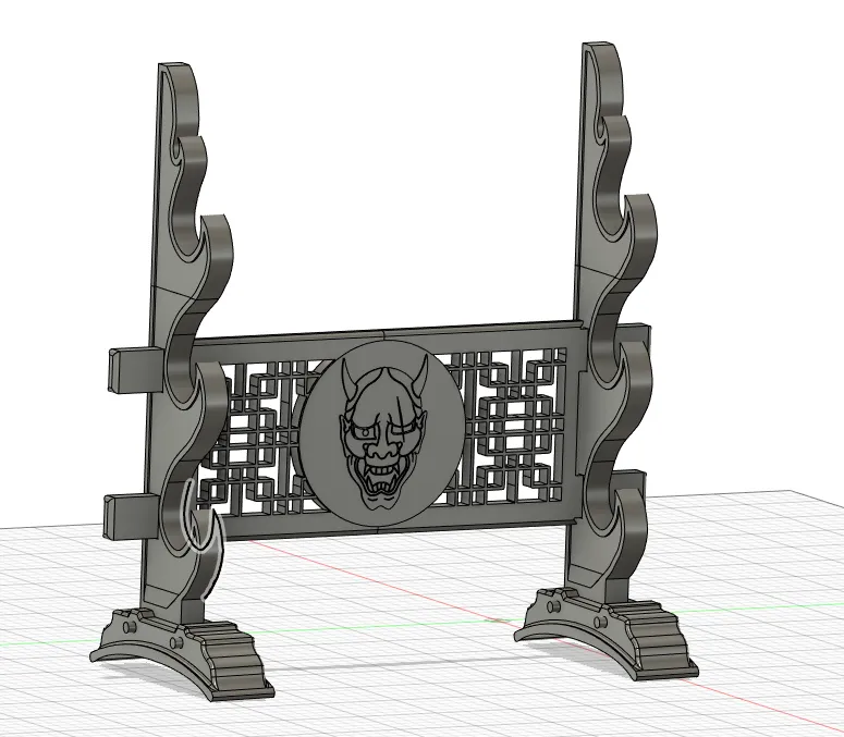 Triple Katana Stand (Demon Zoro version) (A1 mini) - Free 3D Print ...