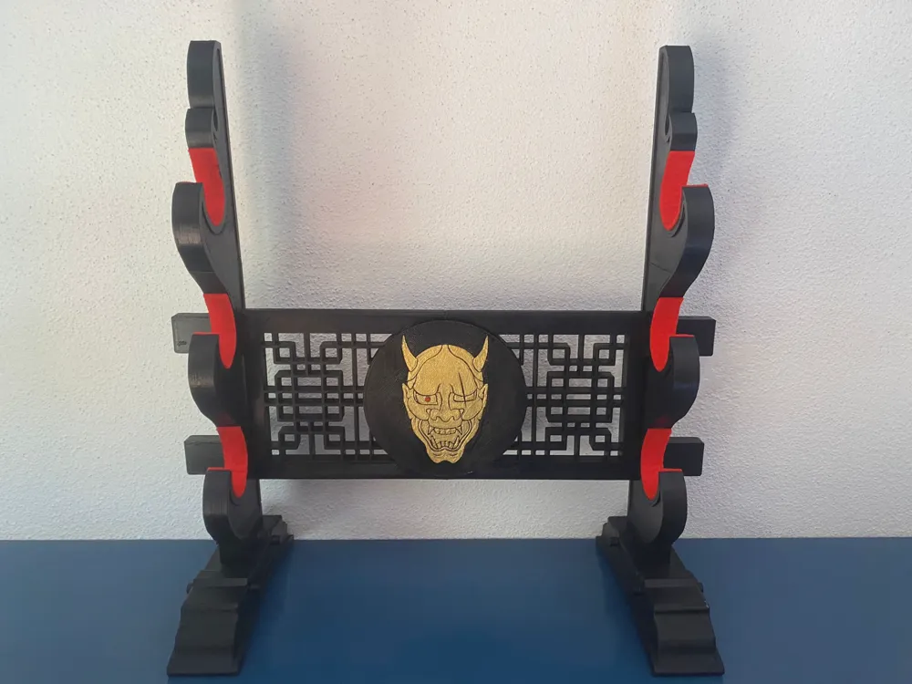 Triple Katana Stand (Demon Zoro version) (A1 mini) - Free 3D Print ...