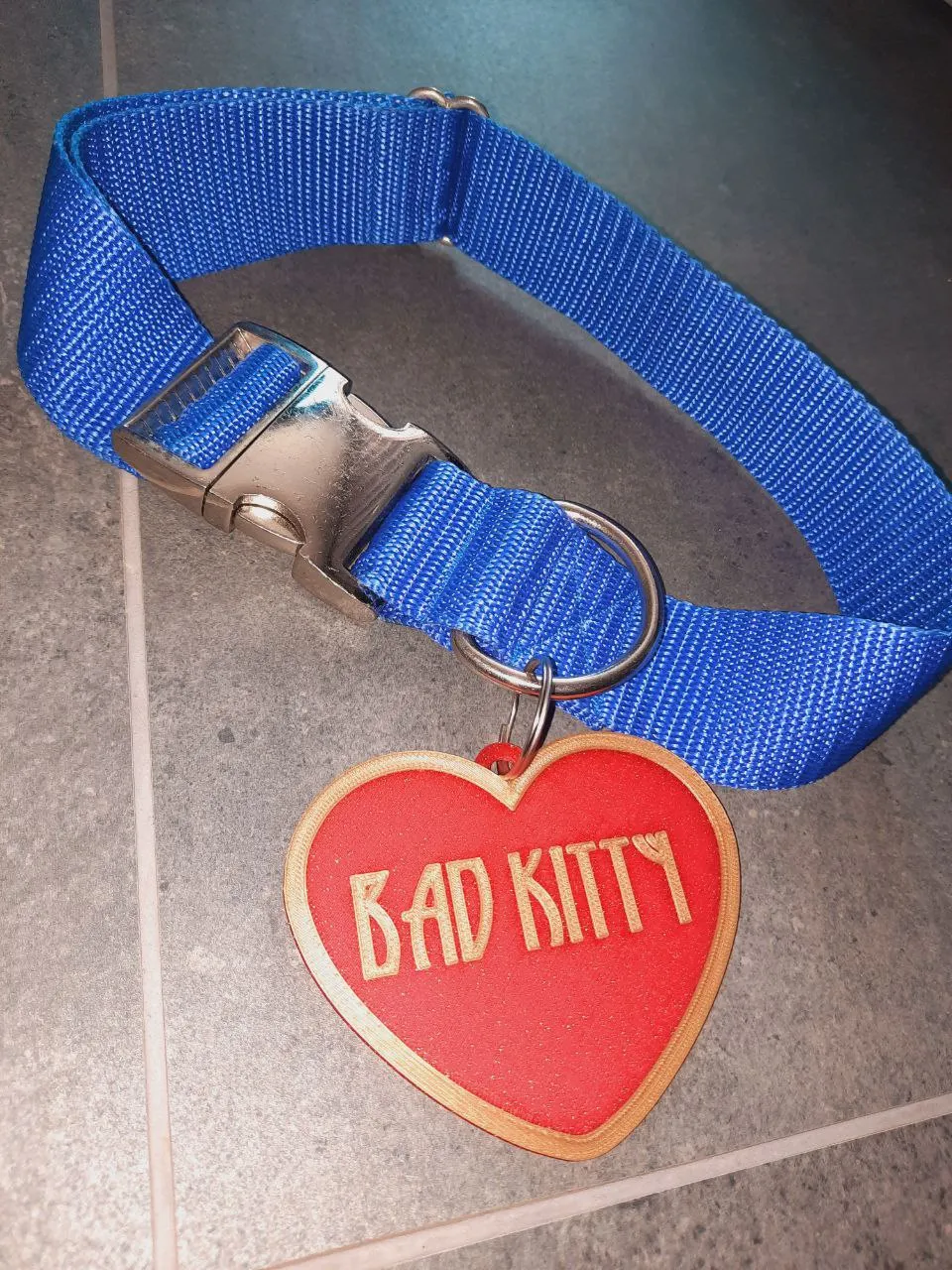 bad kitty fursuit collar tag by zafang - MakerWorld