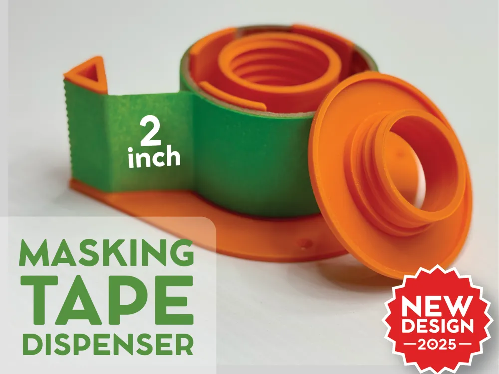 2 inch Masking Tape Dispenser - Free 3D Print Model - MakerWorld
