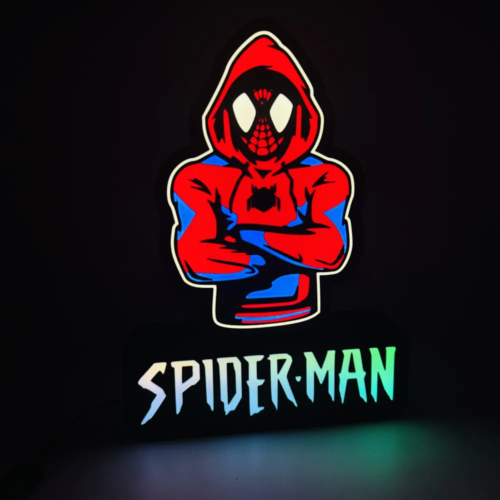 Spider Man Led Lamp by Smart3dpt - MakerWorld