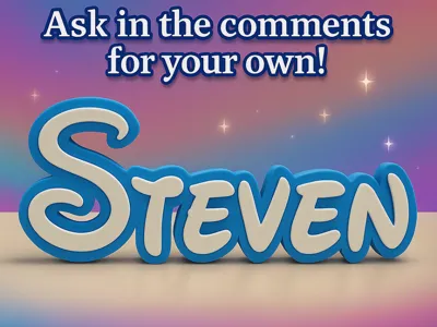 Steven - Disney Name by Alessio Cornale MakerWorld: Download Free 3D Models