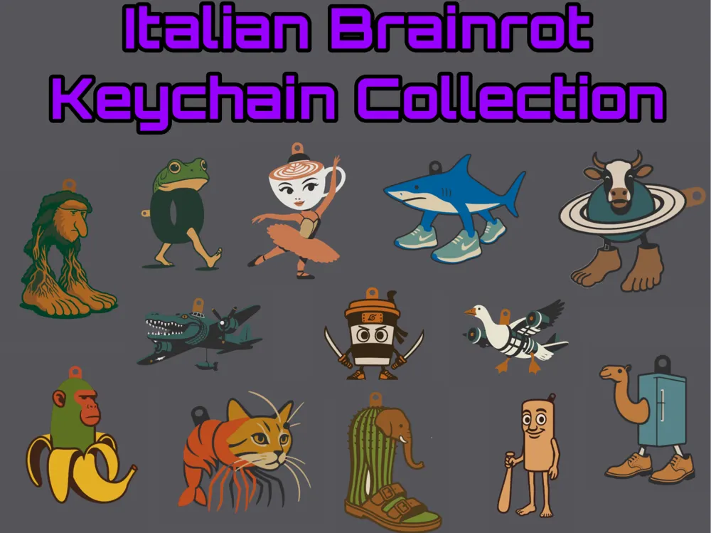 Italienische Brainrot Schlüsselanhänger Kollektion von ...
