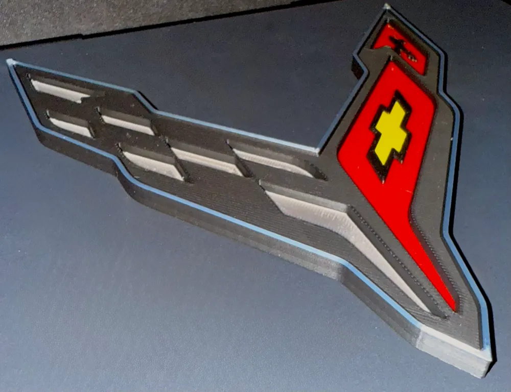 Corvette C8 Emblem Logo by LiQuid_cOOled - MakerWorld