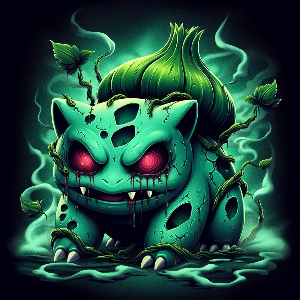Zombie Bulbasaur HueForge by anotherconfused1 - MakerWorld