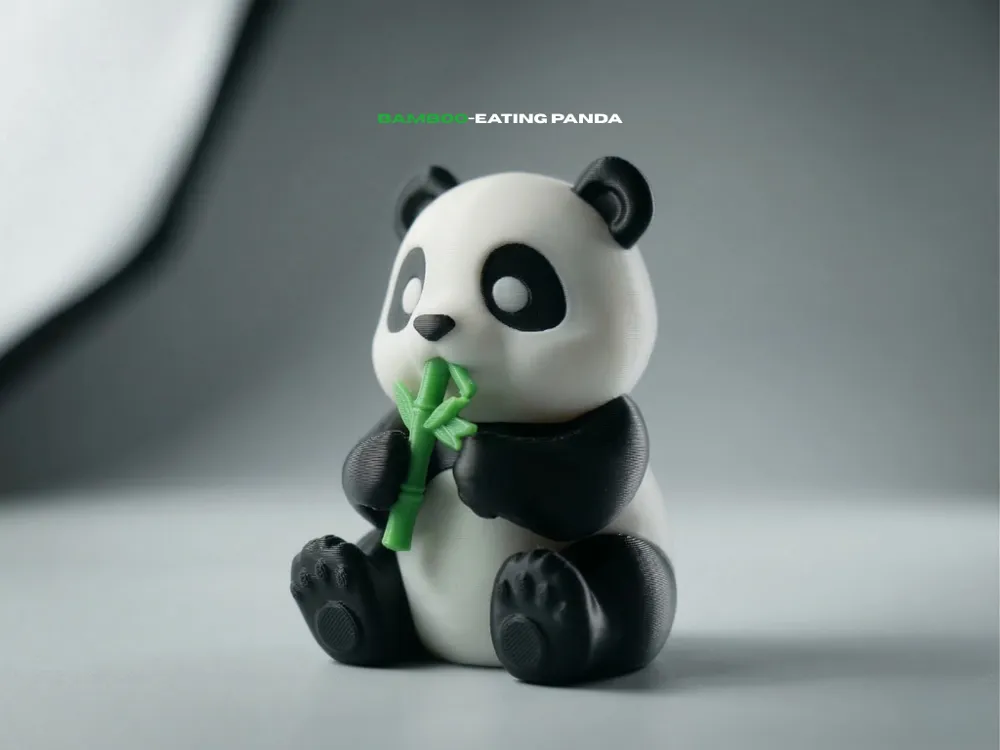 Bamboo-Eating Panda - Free 3D Print Model - MakerWorld