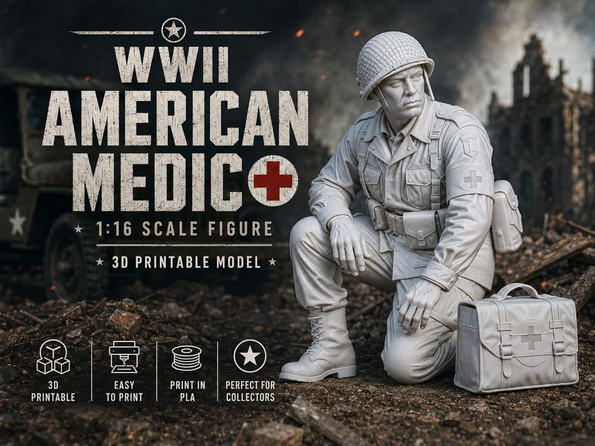 WW2 US Army Medic – Normandy - Aid Station - Free 3D Print Model ...