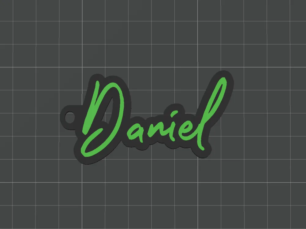 Llavero personalizado en 3D con el nombre Daniel de 75 mm por ...