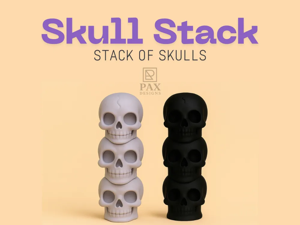 Skull Stack | PAX Designs - Free 3D Print Model - MakerWorld