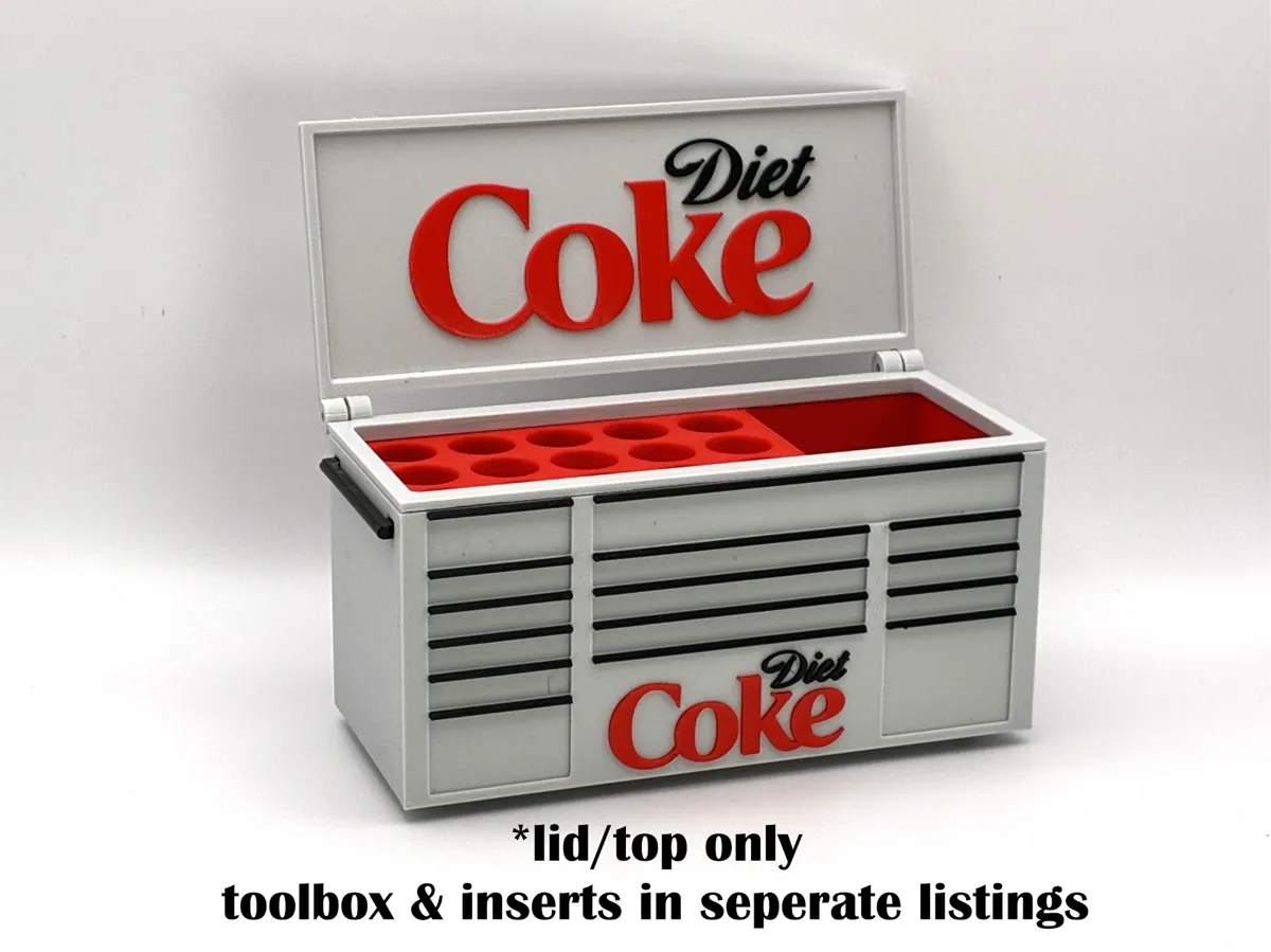 Tampa - Caixa de ferramentas organizadora de mesa Coke Diet Coca Cola ...
