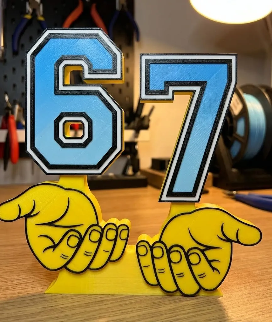 67 Meme Display / Cake Topper / Desk Decoration - Free 3D Print Model ...