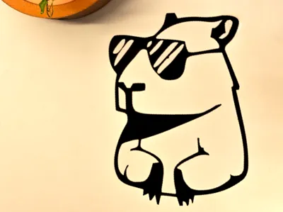 Cool capybara wall art - Free 3D Print Model - MakerWorld
