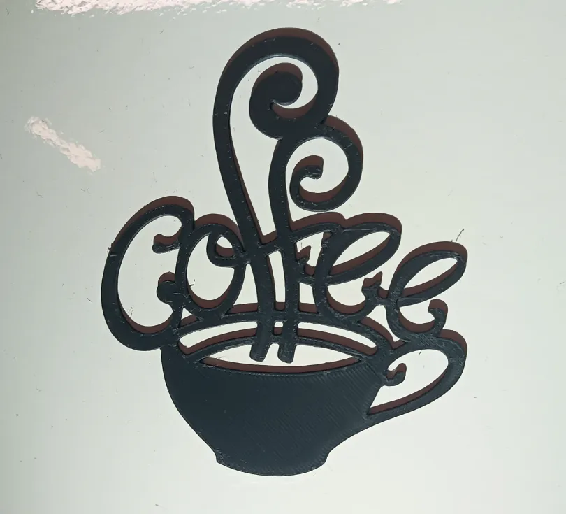 Minimalist 2D Coffee Design – for Custom Wall Art by 3D.printing ...