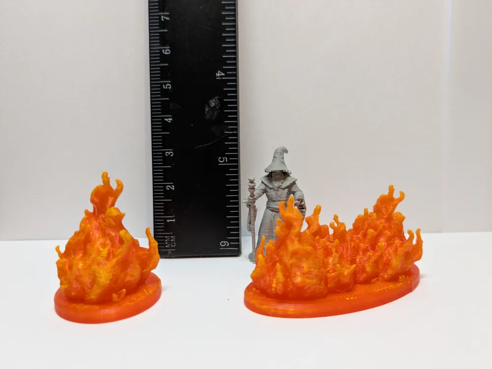 Fire tokens - spell (supportless) by Together 3D - MakerWorld
