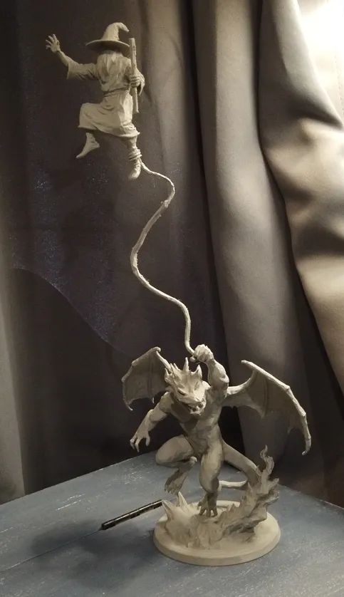 Gandalf and the balrog falling (2 pieces, no glue) - Free 3D Print ...