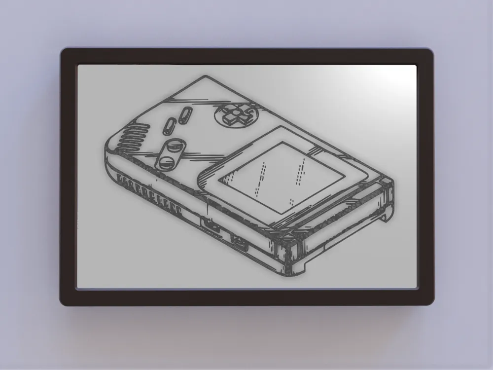 Game Boy Patent Art - Front ISO by Ken Mills - MakerWorld