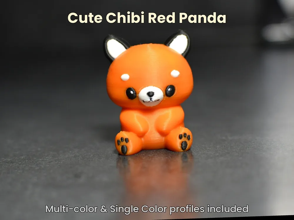Panda Roux Mignon/Chibi - Modèle d'Impression 3D Gratuit - MakerWorld