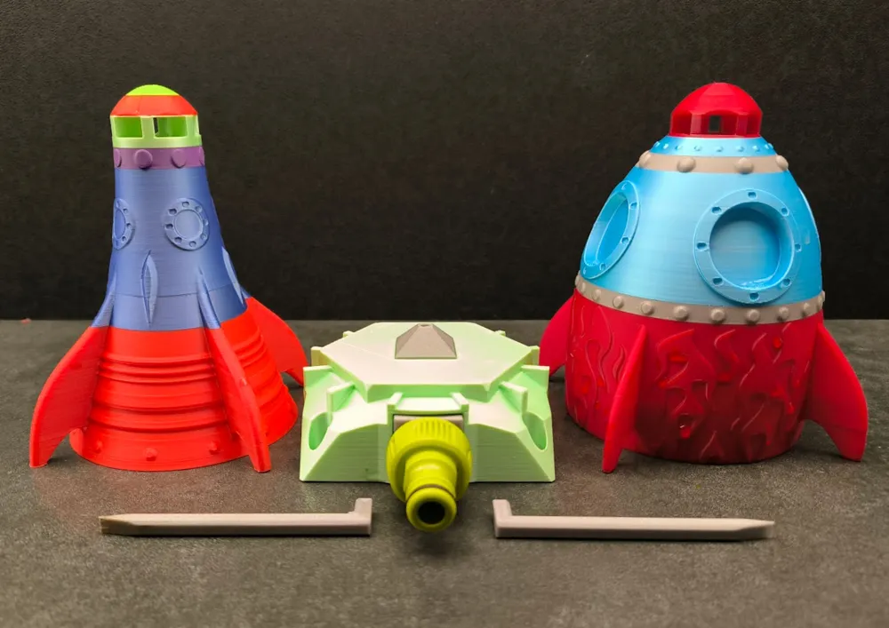 Sprinkler Rocket by Sevro MakerWorld: Download Free 3D Models